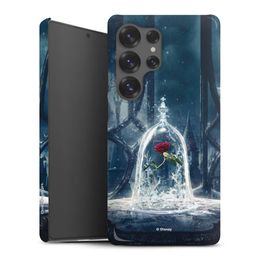 DeinDesign Galaxy S25 Ultra Handy Premium Case Smartphone Handyh&uuml;lle Schutzh&uuml;lle gl&auml;nzend Rose The Beauty And The Beast Disney Princess Premium Case