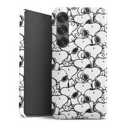 DeinDesign Galaxy S25 Handy Premium Case Smartphone Handyh&uuml;lle Schutzh&uuml;lle gl&auml;nzend Peanuts Snoopy Muster Premium Case