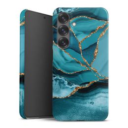 DeinDesign Galaxy S25 Handy Premium Case Smartphone Handyh&uuml;lle Schutzh&uuml;lle gl&auml;nzend Marble Gemstone Glitzer Premium Case