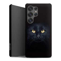 DeinDesign Galaxy S25 Ultra Handy Premium Case Smartphone Handyh&uuml;lle Schutzh&uuml;lle matt Eye Cat Black Premium Case