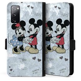 DeinDesign Galaxy S20 Handy Klapph&uuml;lle Handyh&uuml;lle aus Kunst Leder schwarz Flip Case Vintage Disney Sideflip mit Lasche
