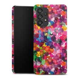 DeinDesign Galaxy A53 5G Handy Premium Case Smartphone Handyh&uuml;lle Schutzh&uuml;lle matt Water Colour Colourful Points Premium Case