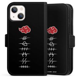 DeinDesign Galaxy A51 Handy Klapph&uuml;lle Handyh&uuml;lle aus Kunst Leder schwarz Flip Case Naruto Shippuden Official Licensed Product Akatsuki Sideflip mit Lasche