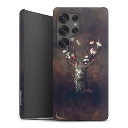 DeinDesign Galaxy S25 Ultra Handy Premium Case Smartphone Handyh&uuml;lle Schutzh&uuml;lle gl&auml;nzend Reindeer Flowers Rehe Premium Case