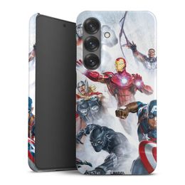 DeinDesign Galaxy S25 Handy Premium Case Smartphone Handyh&uuml;lle Schutzh&uuml;lle gl&auml;nzend Marvel Avengers Official Licensed Product Premium Case