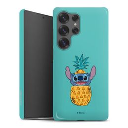 DeinDesign Galaxy S25 Ultra Handy Premium Case Smartphone Handyh&uuml;lle Schutzh&uuml;lle gl&auml;nzend Disney Lilo & Stitch Pineapple Premium Case
