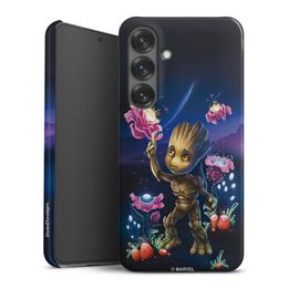 DeinDesign Galaxy S25 Handy Premium Case Smartphone Handyh&uuml;lle Schutzh&uuml;lle gl&auml;nzend Baby Groot Marvel Guardians Of The Galaxy Premium Case
