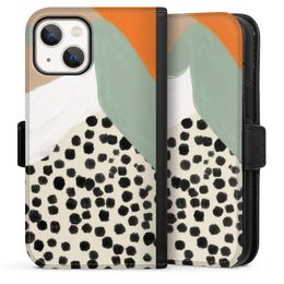 DeinDesign Galaxy A51 Handy Klapph&uuml;lle Handyh&uuml;lle aus Kunst Leder schwarz Flip Case Abstract Boho Kunst Sideflip mit Lasche
