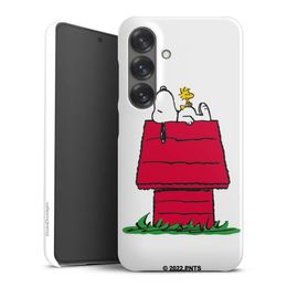 DeinDesign Galaxy S25 Handy Premium Case Smartphone Handyh&uuml;lle Schutzh&uuml;lle gl&auml;nzend Snoopy Peanuts Official Licensed Product Premium Case