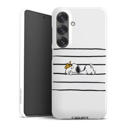 DeinDesign Galaxy S25 Handy Premium Case Smartphone Handyh&uuml;lle Schutzh&uuml;lle gl&auml;nzend Snoopy Dog Peanuts Premium Case