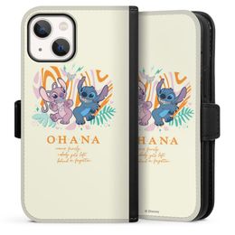 DeinDesign Galaxy A51 Handy Klapph&uuml;lle Handyh&uuml;lle aus Kunst Leder schwarz Flip Case Official Licensed Product Lilo & Stitch Disney Sideflip mit Lasche