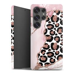 DeinDesign Galaxy S25 Ultra Handy Premium Case Smartphone Handyh&uuml;lle Schutzh&uuml;lle matt Leopard Glitzer Marble Premium Case
