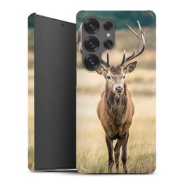 DeinDesign Galaxy S25 Ultra Handy Premium Case Smartphone Handyh&uuml;lle Schutzh&uuml;lle gl&auml;nzend Forrest Deer Meadow Premium Case