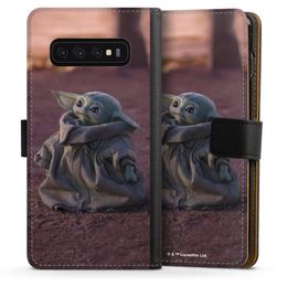 DeinDesign Galaxy S10 Handy Klapph&uuml;lle Handyh&uuml;lle aus Kunst Leder schwarz Flip Case The Child Star Wars Baby Yoda Sideflip mit Lasche
