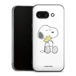DeinDesign Google Pixel 9a Handy Silikon H&uuml;lle Case transparent Handyh&uuml;lle Snoopy Love Peanuts Silikon Case