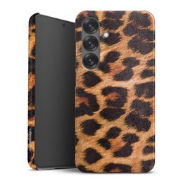 DeinDesign Galaxy S25 Handy Premium Case Smartphone Handyh&uuml;lle Schutzh&uuml;lle gl&auml;nzend Animal Print Leopard Fur Premium Case