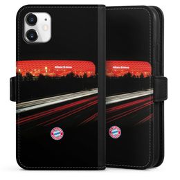 DeinDesign iPhone 11 Handy Klapph&uuml;lle Handyh&uuml;lle aus Kunst Leder schwarz Flip Case Fcb Fc Bayern M&uuml;nchen Stadium Sideflip mit Lasche