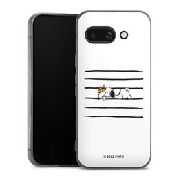 DeinDesign Google Pixel 9a Handy Silikon H&uuml;lle Case transparent Handyh&uuml;lle Snoopy Dog Peanuts Silikon Case