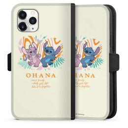 DeinDesign iPhone 11 Pro Handy Klapph&uuml;lle Handyh&uuml;lle aus Kunst Leder schwarz Flip Case Official Licensed Product Lilo & Stitch Disney Sideflip mit Lasche