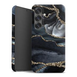 DeinDesign Galaxy S25 Handy Premium Case Smartphone Handyh&uuml;lle Schutzh&uuml;lle gl&auml;nzend Marble Trends Glitzer Premium Case