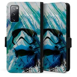 DeinDesign Galaxy S20 Handy Klapph&uuml;lle Handyh&uuml;lle aus Kunst Leder schwarz Flip Case Colourful Star Wars Stormtrooper Sideflip mit Lasche