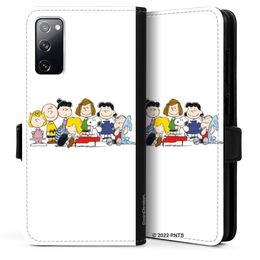 DeinDesign Galaxy S20 Handy Klapph&uuml;lle Handyh&uuml;lle aus Kunst Leder schwarz Flip Case Merchandise Kindheit Peanuts Sideflip mit Lasche
