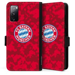DeinDesign Galaxy S20 Handy Klapph&uuml;lle Handyh&uuml;lle aus Kunst Leder schwarz Flip Case Camouflage Fcb Fc Bayern M&uuml;nchen Sideflip mit Lasche