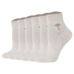 JOOP! Socken Damen Gr&ouml;&szlig;e 39/42 dunkelbeige / naturwei&szlig;