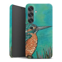 DeinDesign Galaxy S25 Handy Premium Case Smartphone Handyh&uuml;lle Schutzh&uuml;lle matt Painting Bird Animals Premium Case