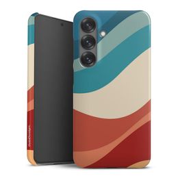 DeinDesign Galaxy S25 Handy Premium Case Smartphone Handyh&uuml;lle Schutzh&uuml;lle gl&auml;nzend Ombre Wave Colour Premium Case