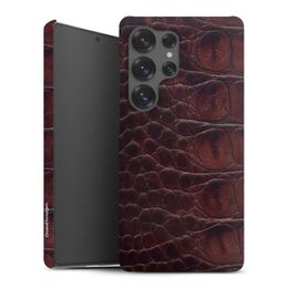 DeinDesign Galaxy S25 Ultra Handy Premium Case Smartphone Handyh&uuml;lle Schutzh&uuml;lle matt Leather Crocodile Animal Print Premium Case