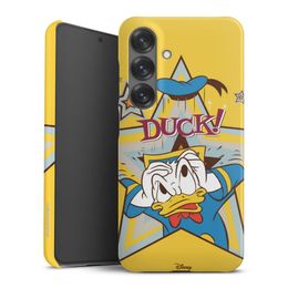 DeinDesign Galaxy S25 Handy Premium Case Smartphone Handyh&uuml;lle Schutzh&uuml;lle matt Donald Duck Disney Official Licensed Product Premium Case