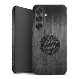 DeinDesign Galaxy S25 Handy Premium Case Smartphone Handyh&uuml;lle Schutzh&uuml;lle gl&auml;nzend Fcb Metallic Look Fc Bayern M&uuml;nchen Premium Case