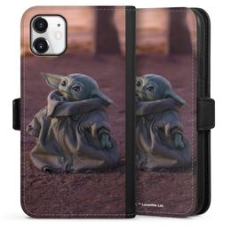 DeinDesign iPhone 11 Handy Klapph&uuml;lle Handyh&uuml;lle aus Kunst Leder schwarz Flip Case The Child Star Wars Baby Yoda Sideflip mit Lasche