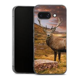 DeinDesign Google Pixel 9a Handy Silikon H&uuml;lle Case transparent Handyh&uuml;lle Deer Meadow Mountain Silikon Case