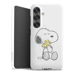 DeinDesign Galaxy S25 Handy Premium Case Smartphone Handyh&uuml;lle Schutzh&uuml;lle matt Snoopy Love Peanuts Premium Case