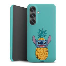 DeinDesign Galaxy S25 Handy Premium Case Smartphone Handyh&uuml;lle Schutzh&uuml;lle matt Disney Lilo & Stitch Pineapple Premium Case
