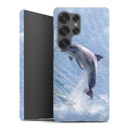 DeinDesign Galaxy S25 Ultra Handy Premium Case Smartphone Handyh&uuml;lle Schutzh&uuml;lle matt Wale Ocean Dolphin Premium Case