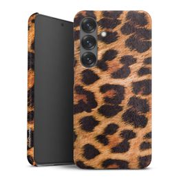 DeinDesign Galaxy S25 Handy Premium Case Smartphone Handyh&uuml;lle Schutzh&uuml;lle matt Animal Print Leopard Fur Premium Case