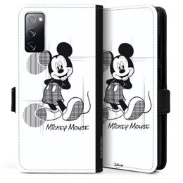 DeinDesign Galaxy S20 Handy Klapph&uuml;lle Handyh&uuml;lle aus Kunst Leder schwarz Flip Case Mickey Mouse Disney Official Licensed Product Sideflip mit Lasche