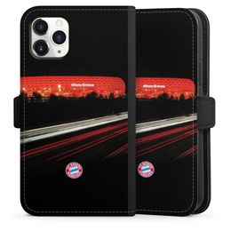DeinDesign iPhone 11 Pro Handy Klapph&uuml;lle Handyh&uuml;lle aus Kunst Leder schwarz Flip Case Fcb Fc Bayern M&uuml;nchen Stadium Sideflip mit Lasche