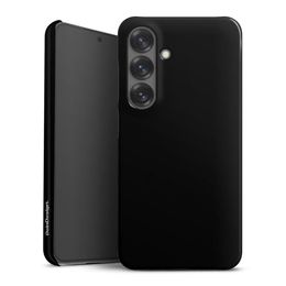 DeinDesign Galaxy S25 Handy Premium Case Smartphone Handyh&uuml;lle Schutzh&uuml;lle gl&auml;nzend Colour Black Unicoloured Premium Case