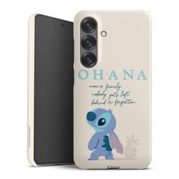 DeinDesign Galaxy S25 Handy Premium Case Smartphone Handyh&uuml;lle Schutzh&uuml;lle gl&auml;nzend Lilo & Stitch Disney Official Licensed Product Premium Case