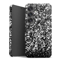 DeinDesign Galaxy S25 Handy Premium Case Smartphone Handyh&uuml;lle Schutzh&uuml;lle matt Muster Snowflake Glitzer Premium Case