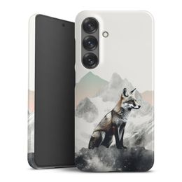 DeinDesign Galaxy S25 Handy Premium Case Smartphone Handyh&uuml;lle Schutzh&uuml;lle matt Nature Mountain Fox Premium Case
