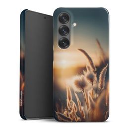 DeinDesign Galaxy S25 Handy Premium Case Smartphone Handyh&uuml;lle Schutzh&uuml;lle gl&auml;nzend Sun Pampasgras Nature Premium Case