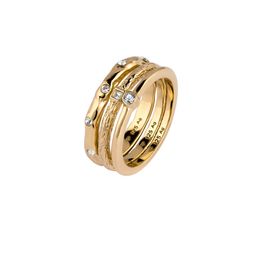 Elli Ring Set Damen Gr&ouml;&szlig;e 58 gold / transparent
