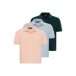 Antioch Poloshirt Herren Gr&ouml;&szlig;e XXL hellblau / tanne / apricot