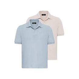 Antioch Poloshirt Herren Gr&ouml;&szlig;e L ecru / blau