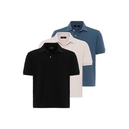 Antioch Poloshirt Herren Gr&ouml;&szlig;e XL dunkelblau / schwarz / offwhite